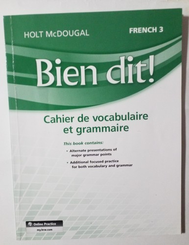 Bien Dit! French 3 Vocabulary and Grammar workbook - brand new | eBay