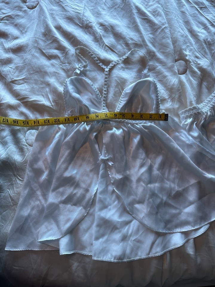 Betsey Johnson Bridal White Baby Doll Sleep Set Medium Satin | eBay