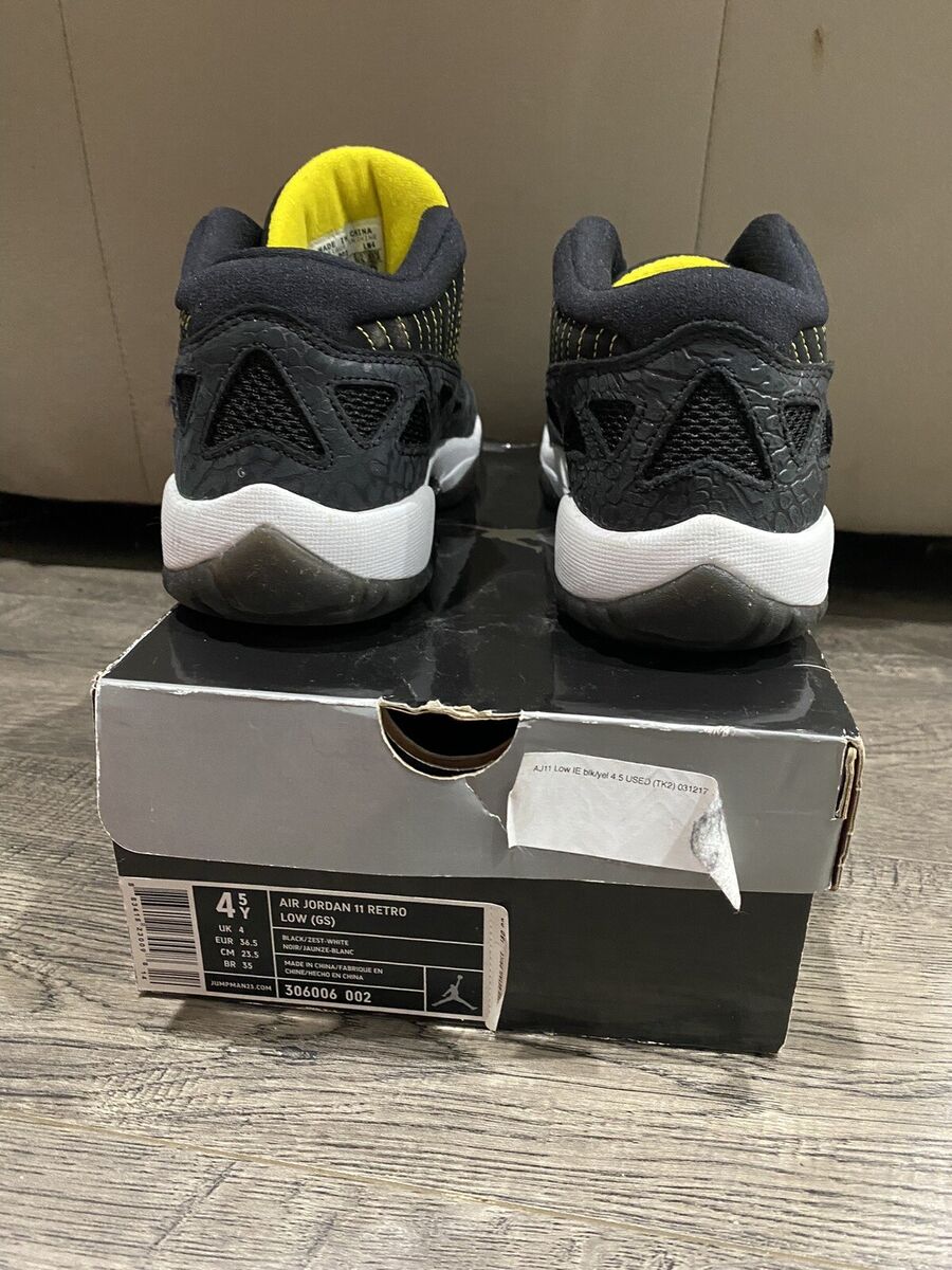 AIR JORDAN XI 11 RETRO LOW GS BLACK ZEST YELLOW WHITE CEMENT AIR JORDAN XI 11 RETRO LOW GS BLACK ZEST YELLOW WHITE CEMENT