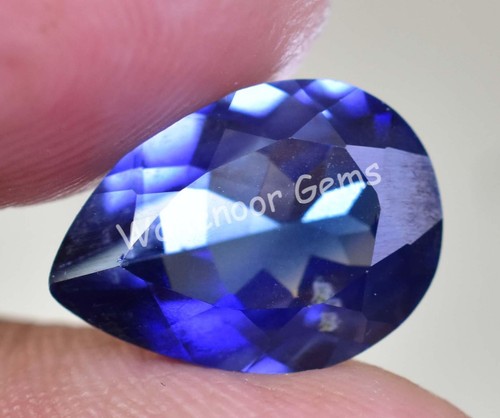 5.75 Ct Natural Royal Blue Sapphire Pear Stunning Certified Flawless ...