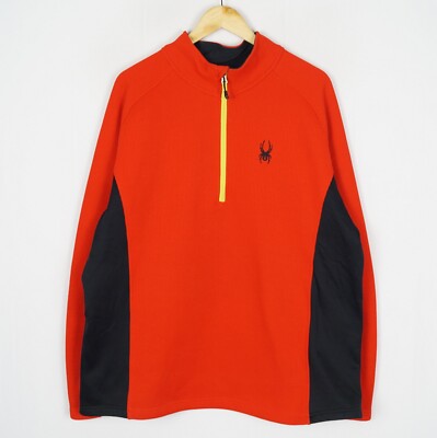 SPYDER Active sports Men Jumper Size XXL Red 1/4 Zip High Neck ...