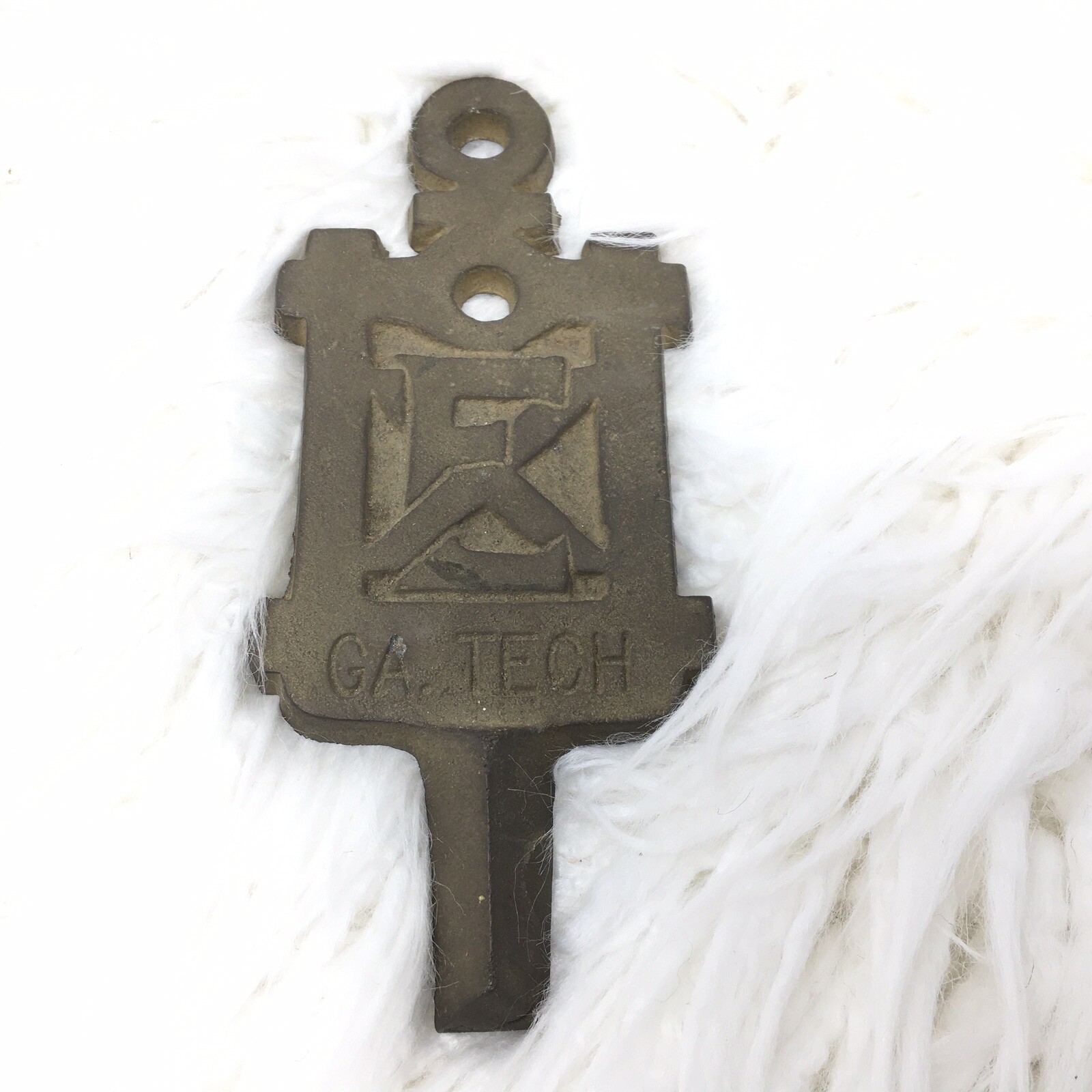 Vintage GA Tech Chapter Chi Epsilon Honor Society Cast Metal Key 7.5 ...