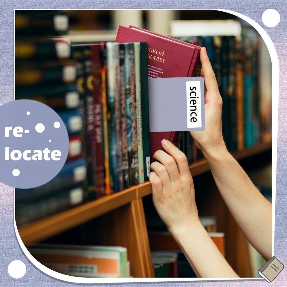 48 Pcs Library Shelf Dividers 4"x 12" Library Book Dividers with Blank ...