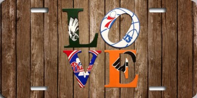 MLB Philadelphia Phillies Flyers Eagles Sixers LOVE Car Truck License ...