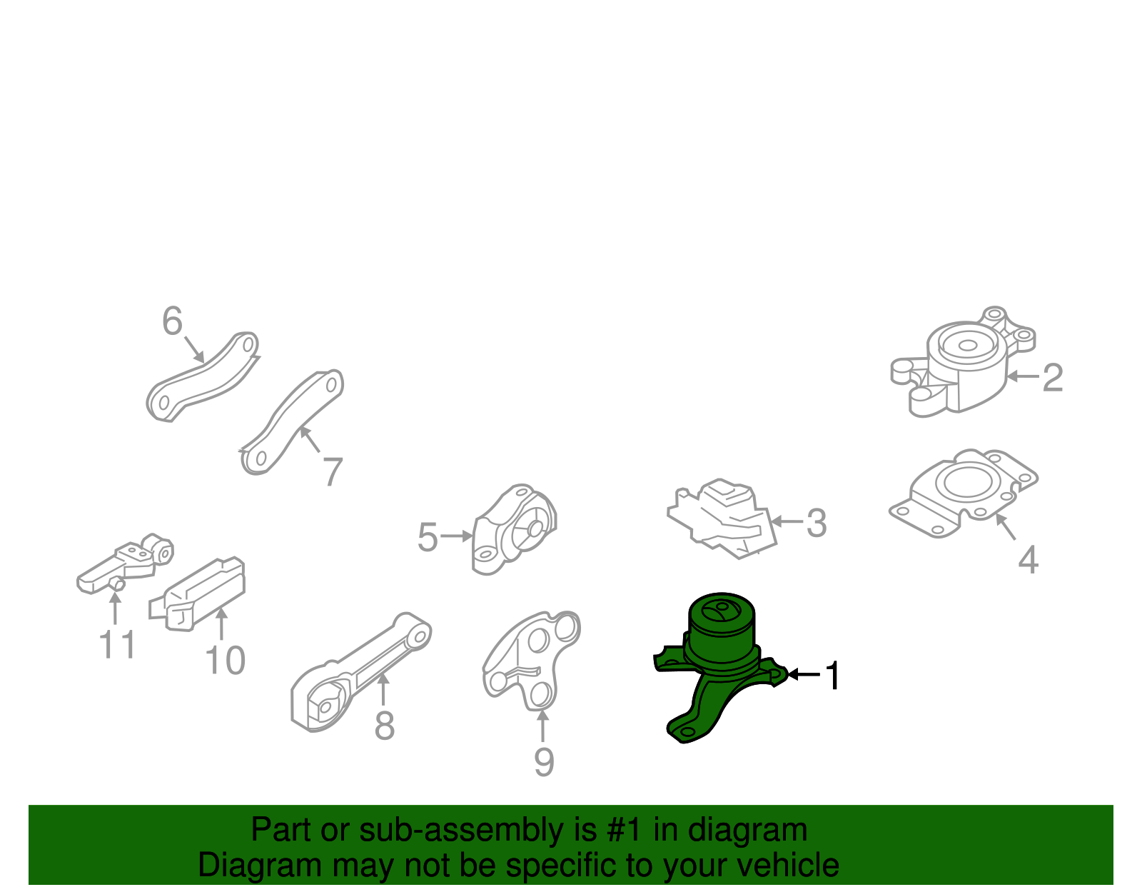 Passenger Engine Mount 31330135 Fits 2015 Volvo S60 for sale online | eBay