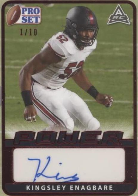 2021 Leaf Pro Set Power - Base Autographs Kingsley Enagbare #BA-KE1 ...