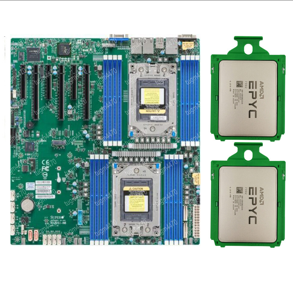 Supermicro H12DSi-N6 + AMD EPYC 7302 x 2 server motherboard combination ...