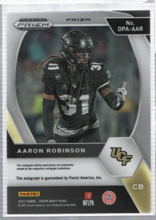 Aaron Robinson UCF 2021 Panini Red Ice Prizm Auto RC #DPAAAR ...