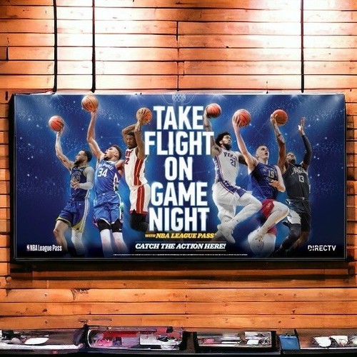 2023 DIRECTV NBA League Pass Vinyl Banner 4'x8' Curry Giannis Embiid ...