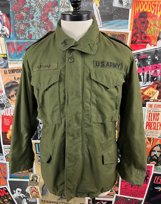 VTG 80s Army 104th Infantry OG-107 Cold Weather Military Field Coat ...