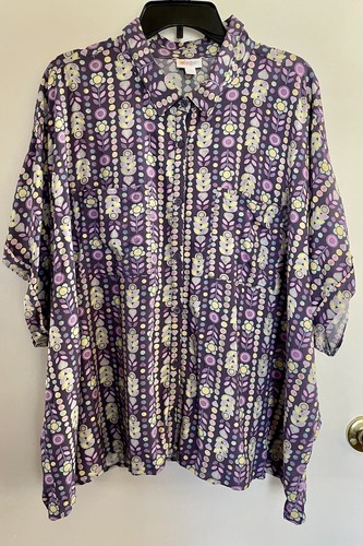 Women`s LuLaRoe Amy Button Down Shirt Blouse Top Size 2XL | eBay
