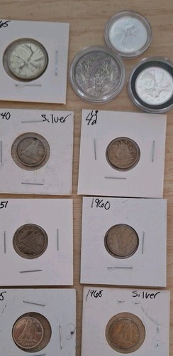 Lot of 10 OLD SILVER 🍁🇨🇦Canadian Coins. See Disc For List | eBay