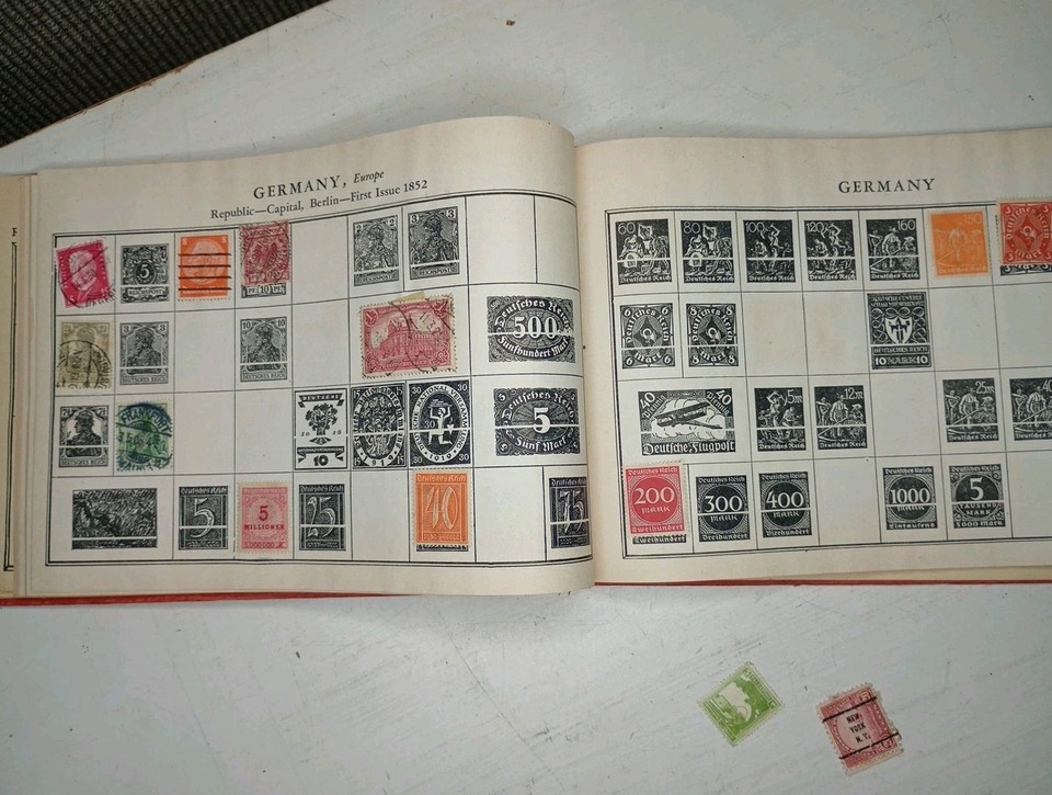 World/United States and Foreign Postage Stamp Album 1936 hardcover ...
