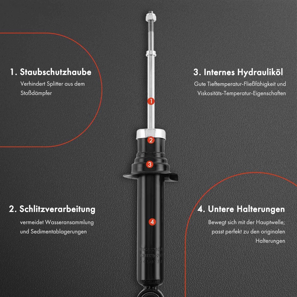 2X Amortisseurs À Gaz Arrière Pour Nissan Primera P12 WP12 2002-2008 ...