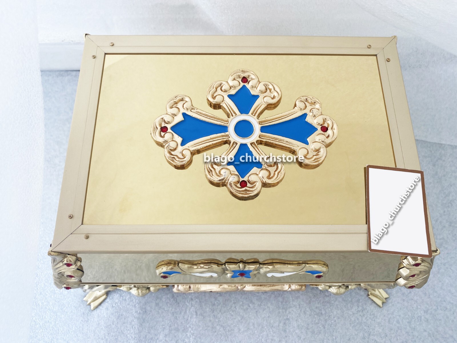 Orthodox Ark For Holy Relics Bulat Blue Velvet Church Ark 12.99" | eBay