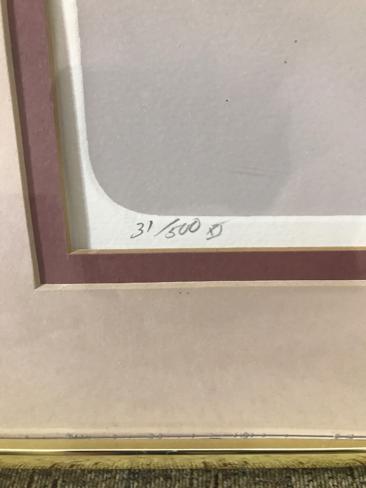 VINTAGE HAND SIGNED TEXTURED ART PRINT SEASHELL CONCH /500 DAVID ...