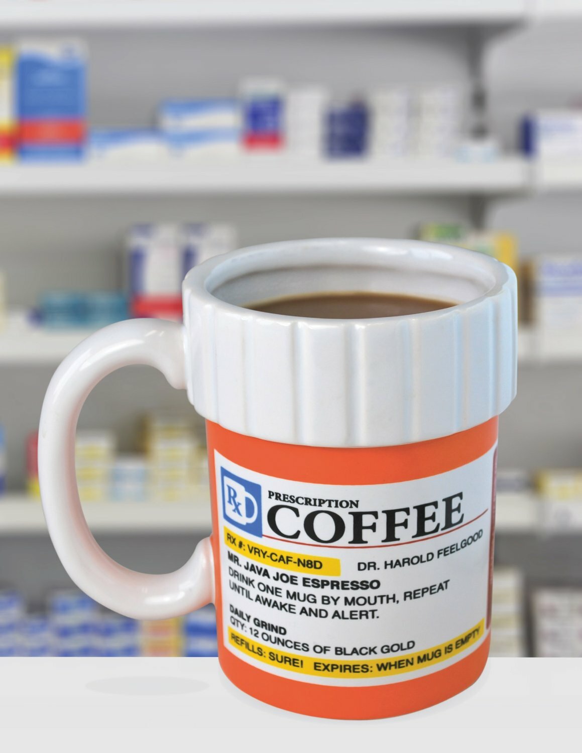 COFFEE MUG - Rx Prescription Kitchen Cup - Coffee Java Freaks | eBay