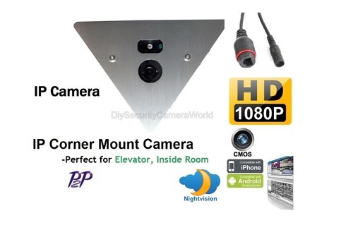 1920 x 1080 HD IP Corner Mount Security Camera 2.8mm Wide Angle Lens ...