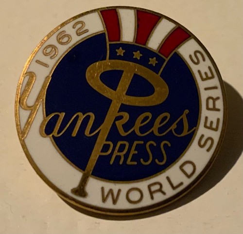 New York Yankees 1962 World Series Press Pin Vintage Roger Maris ...