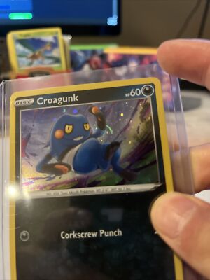 Pokémon TCG Croagunk SWSH245 Black Star Promo Cosmic SWIRL Mint (no 3 ...