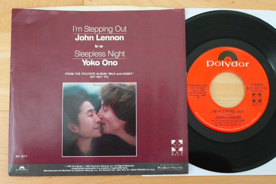 JOHN LENNON I'm Stepping Out 45 with Pic Sleeve (Polydor Promo) VG++ | eBay