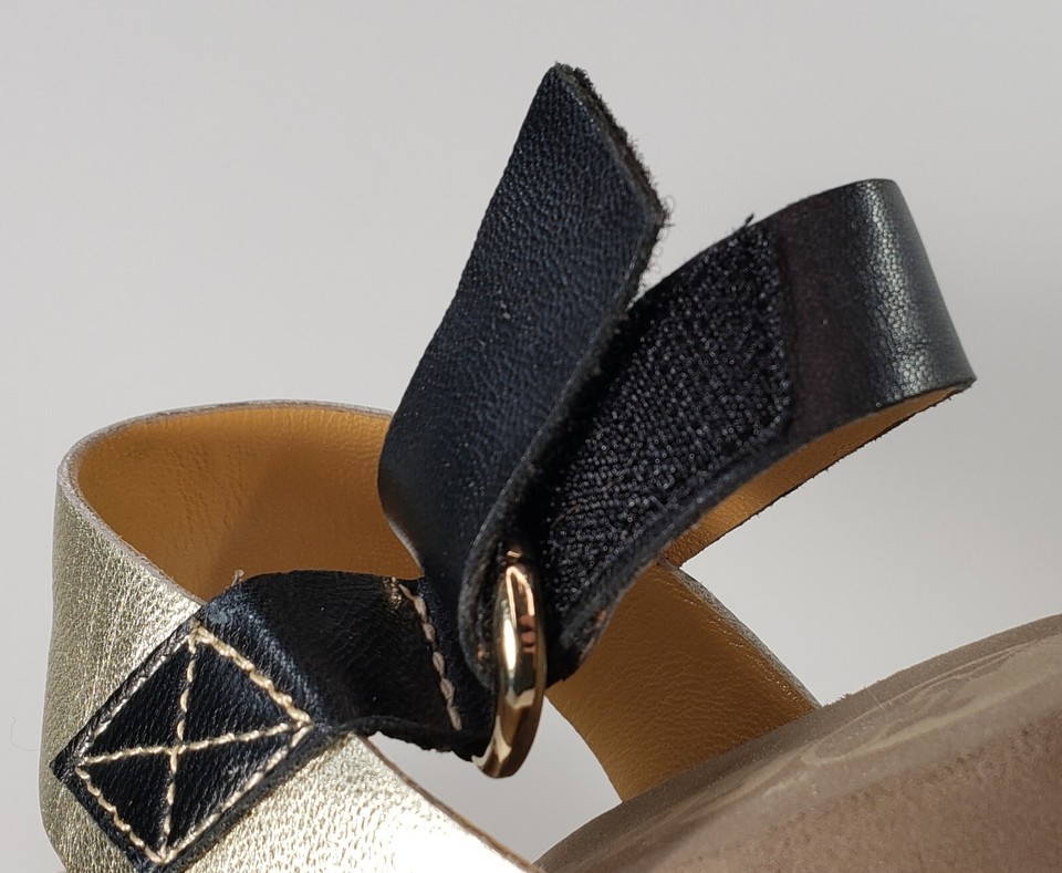 FLOGG Platform Sandals Clogs Heels, Size 8, Light Gold Leather *NICE ...