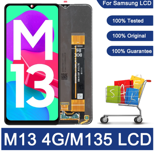 LCD Display Touch Screen Digitizer Frame For Samsung Galaxy M13 4G SM ...