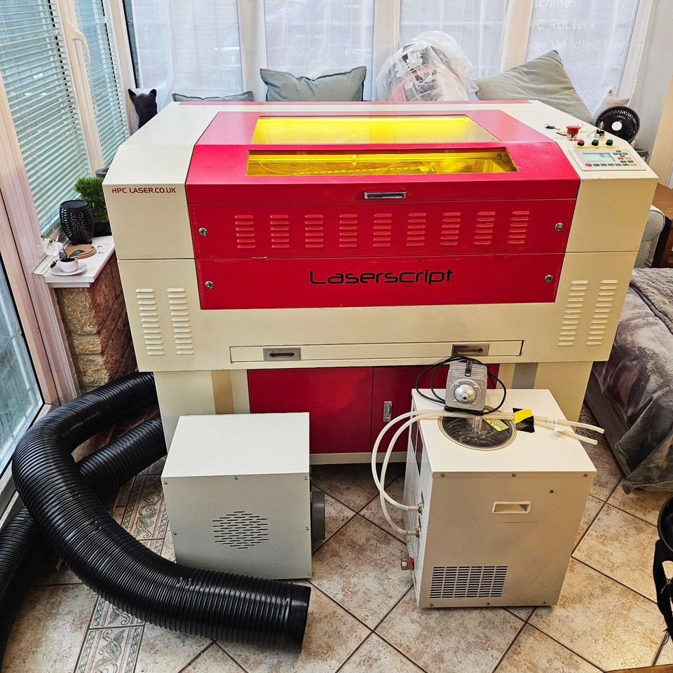 HPC LASER LS6090 New 80W Tube LASER CUTTER ENGRAVING & CUTTING MACHINE ...