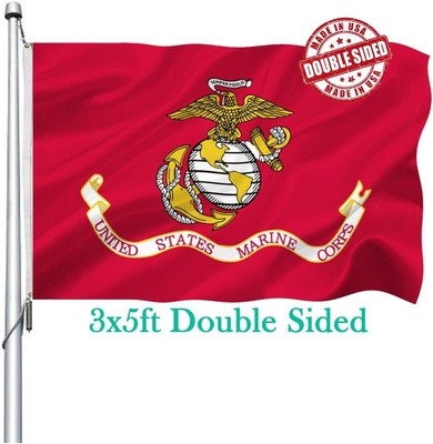 US Marine Corps USMC Military Flags 3x5 Outdoor Double Stitched ...