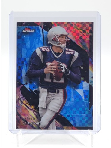TOM BRADY 2024 TOPPS FINEST UNCOMMON BLUE CHECKERBOARD /75 Q3599 | eBay