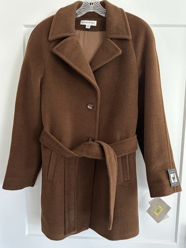 Katherine Kelly Coat, Rich Brown, Alpaca Wool Blend, Size 12, New With ...