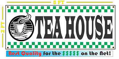 TEA HOUSE Banner Sign 2x5 | eBay