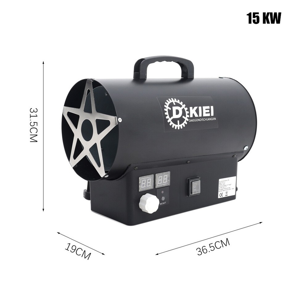 15/30/50KW Gas Space Industrial Heater Propane LPG Workshop Garage Fan ...