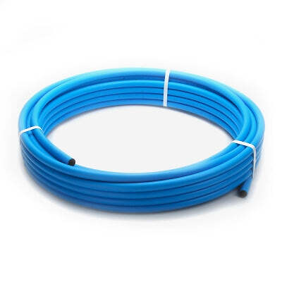25mm MDPE Alkathene Blue Mains Water Pipe Coil x 25 Metre length ...
