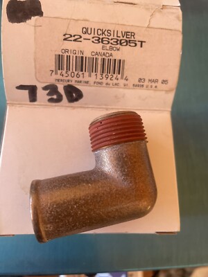 MerCruser EXHAUST MANIFOLD BRASS ELBOW OEM # 22-36305T (R326) | eBay