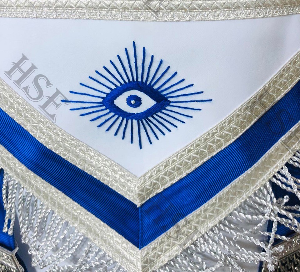 MASONIC REGALIA PAST MASTER APRON BLUE WITH CHAIN COLLAR & JEWEL-HSE | eBay