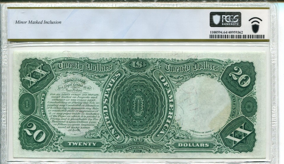 FR 142 1880 $20 US NOTE LEGAL TENDER 64 Choice Uncirculated | eBay