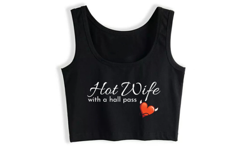 Hot Wife Sleeveless Crop Top Hotwife Bbc Qos Cuckold Ebay