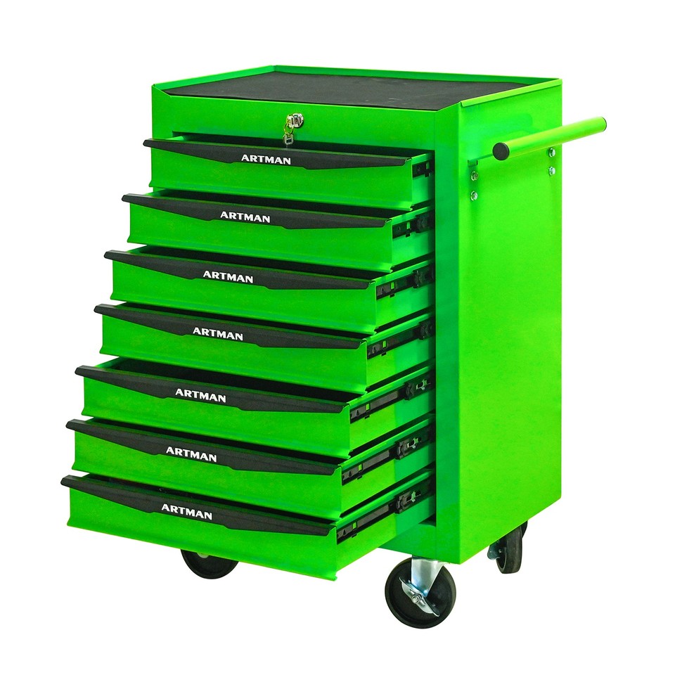 7 Drawers Rolling Tool Box Cart Tool Chest Tool Storage Cabinet with ...