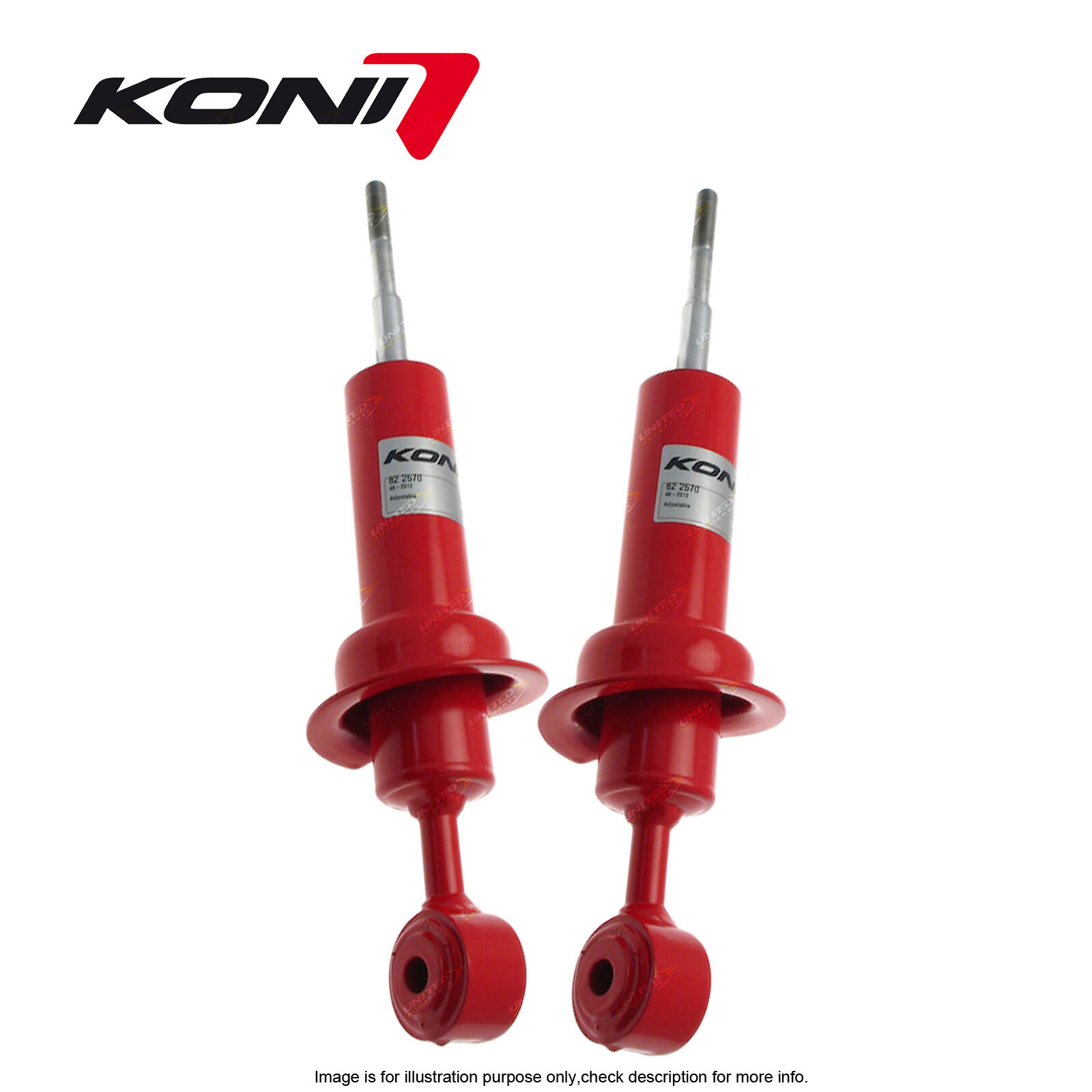 2x Front KONI Heavy Track Shock Absorbers for Ford Ranger PXIII Everest ...