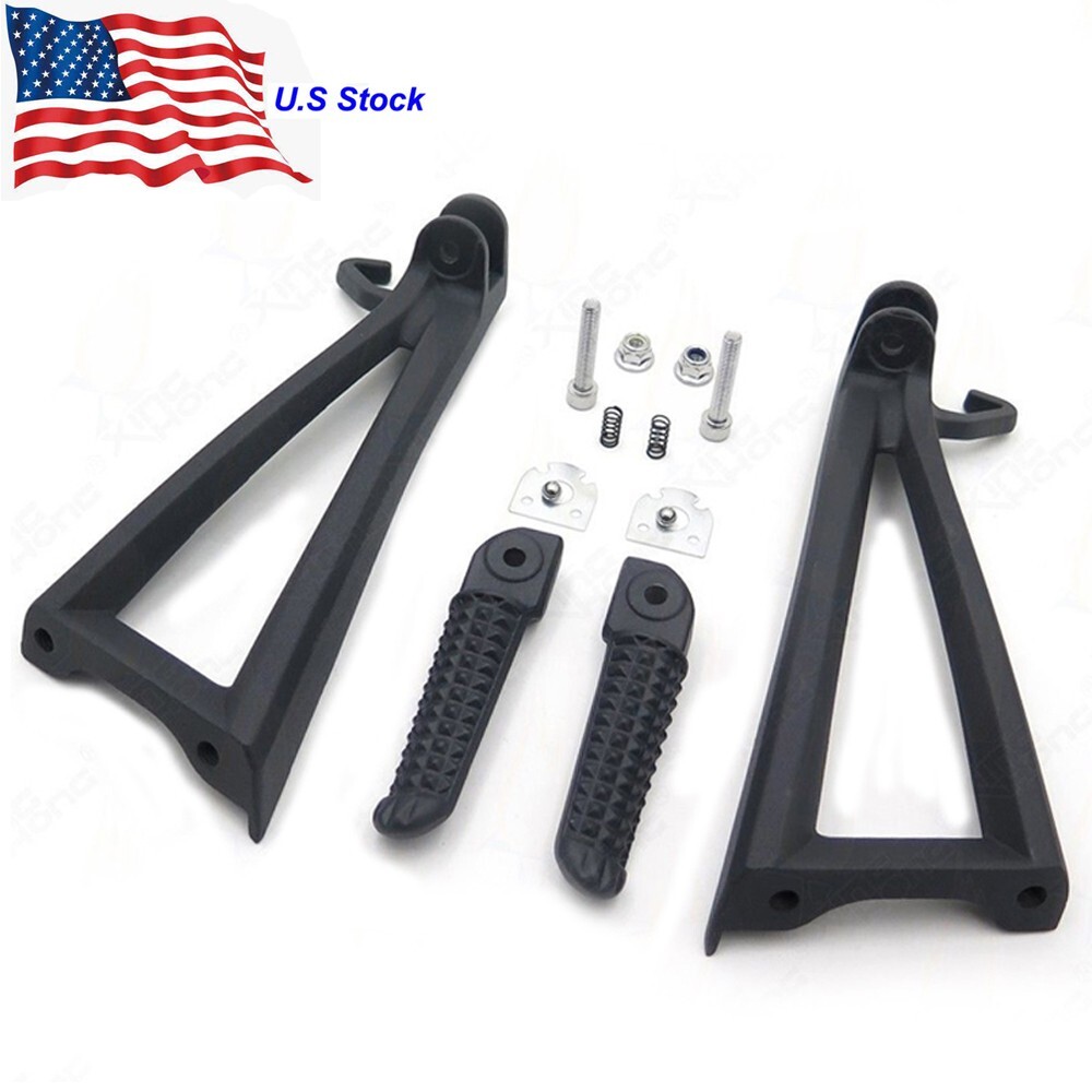 Black Rear Passenger Foot Pegs Bracket Fits Yamaha YZF-R6 2006-2016 ...