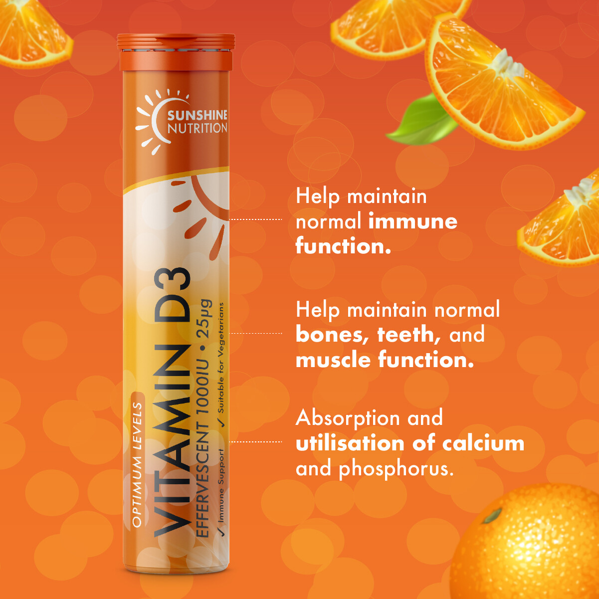 Vitamin D Effervescent x 2 (40 Tablets) Orange Flavour | eBay UK