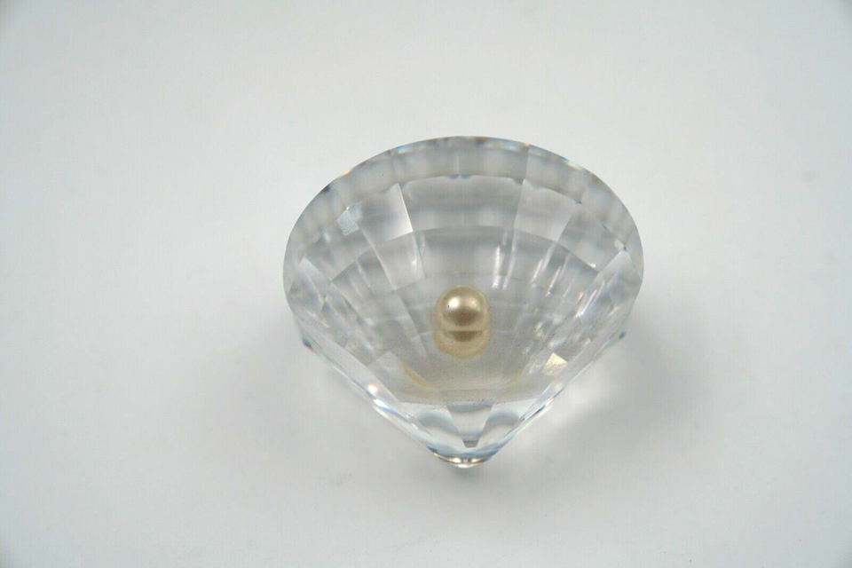 Fine Swarovski Crystal CLAM SHELL OYSTER W/ Pearl Paperweight ...