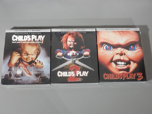 *NEW* CHILD'S PLAY ORIGINAL TRILOGY 1 2 & 3 4K ULTRA SCREAM FACTORY W ...