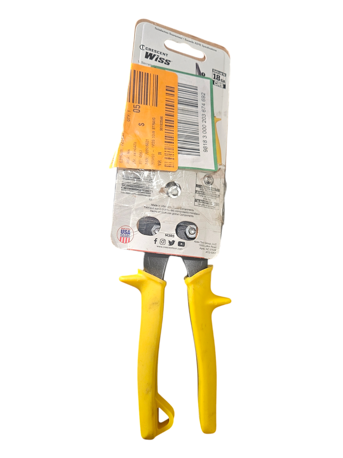 Wiss Edge Aviation Straight and Right Cut Snips Yellow 9-3/4" M3X | eBay