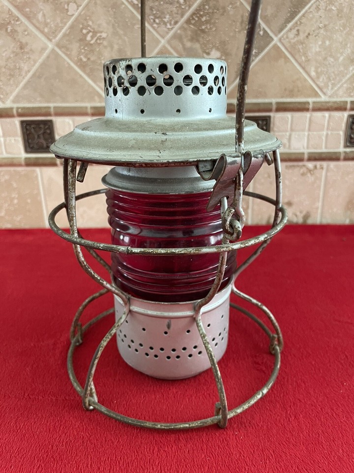 Handlan Railroad Lamp ~ Red Glass globe ~ St Louis USA RR Lantern | eBay