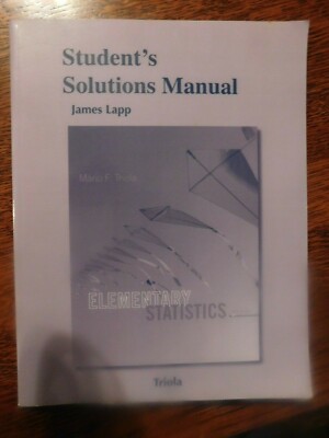 Student's Solutions Manual for Elementary Statistics by James Lapp and ...