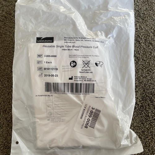3-009-0068 - MIDMARK REUSABLE BLOOD PRESSURE CUFF INFANT 08-14cm ...