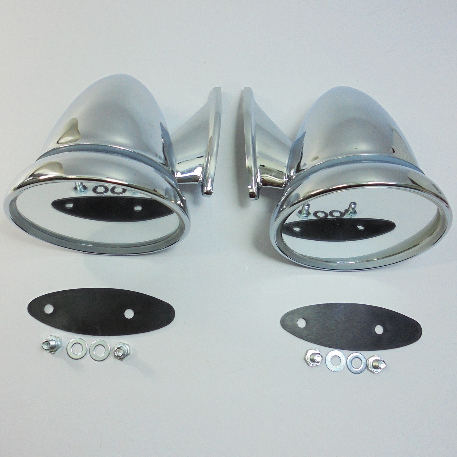 Classic Car Talbot Chrome Bullet Side Mirrors Fender Door Mount Pair ...