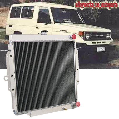 4 Core Radiator For 84-99 Toyota LandCruiser 70 Series Troopy 2H HJ75 ...